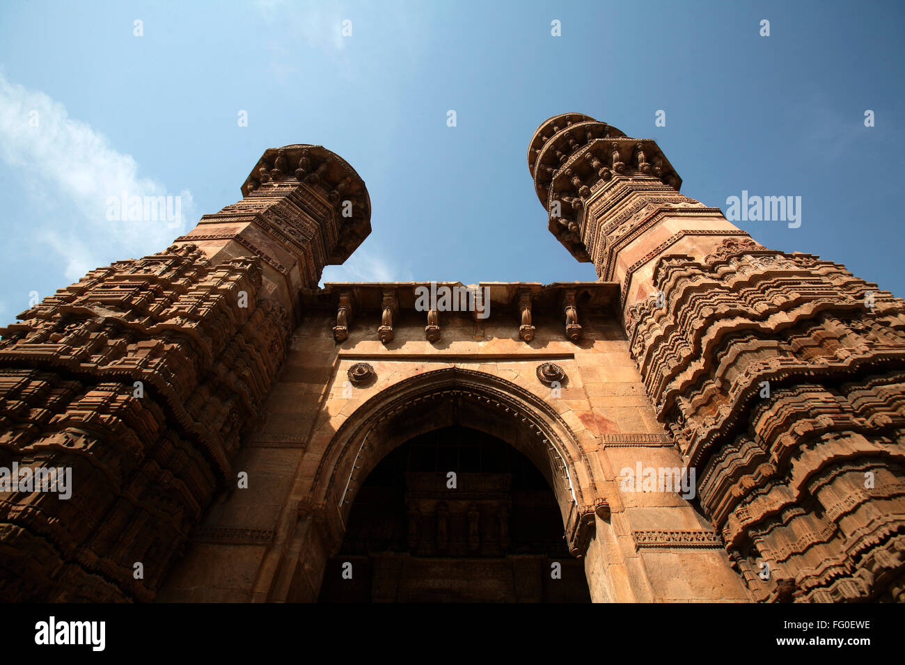 Five hundred seventy one year old shaking minarets of Bibiji mosque in ...