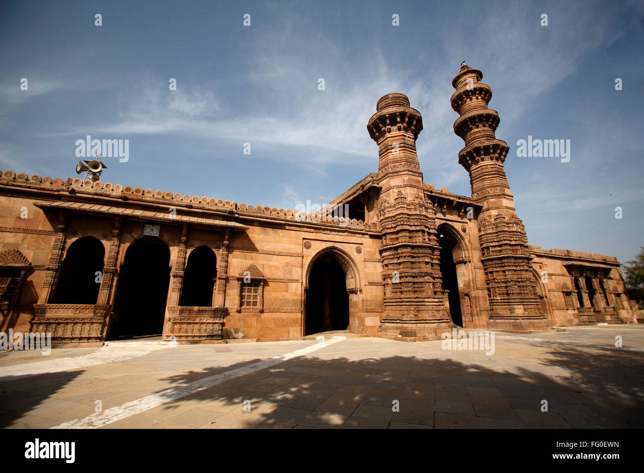 Five hundred seventy one year old shaking minarets of Bibiji mosque in ...