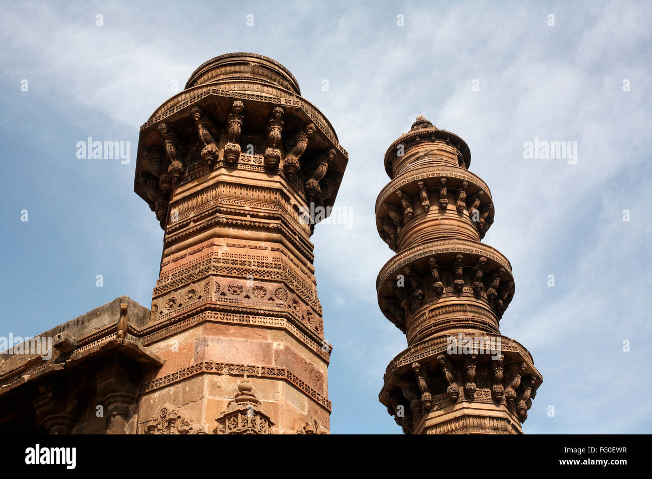 Five hundred seventy one year old shaking minarets of Bibiji mosque in ...