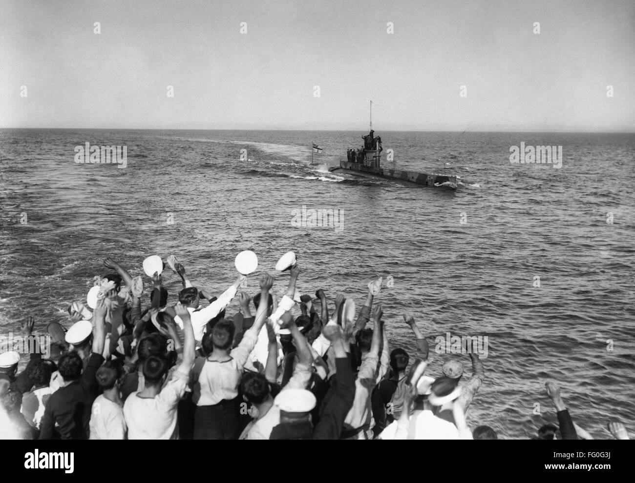WORLD WAR I: HMS E11, c1915. /nCrowd greeting the submarine HMS E11 of ...