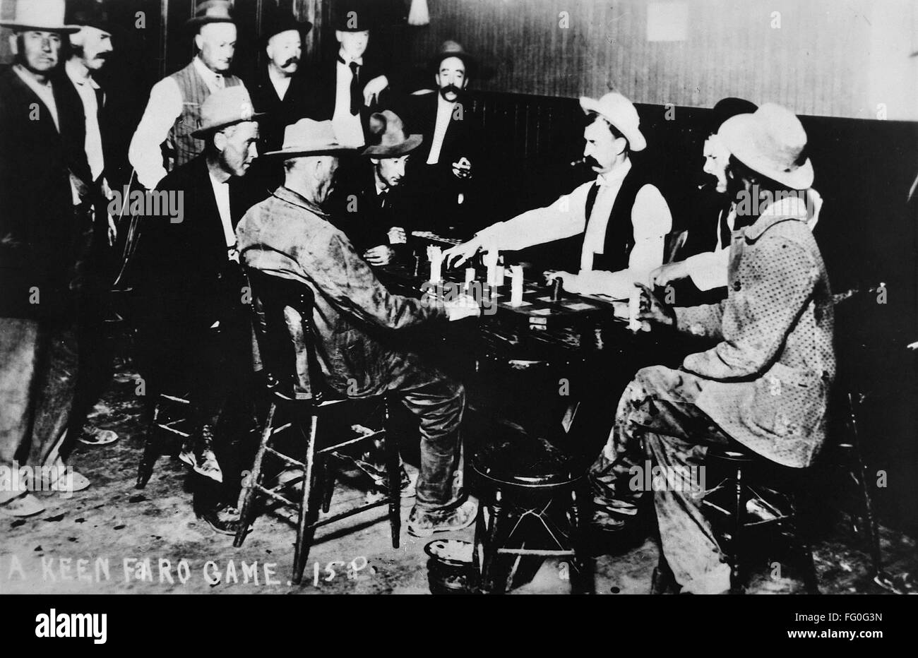 NEVADA: CARD GAME, c1890. /nMen playing faro in a saloon in Virginia ...
