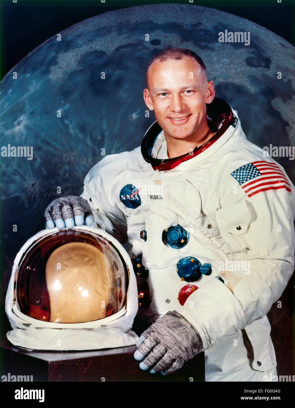 EDWIN 'BUZZ' ALDRIN (1930- ). /nAmerican astronaut and lunar module ...
