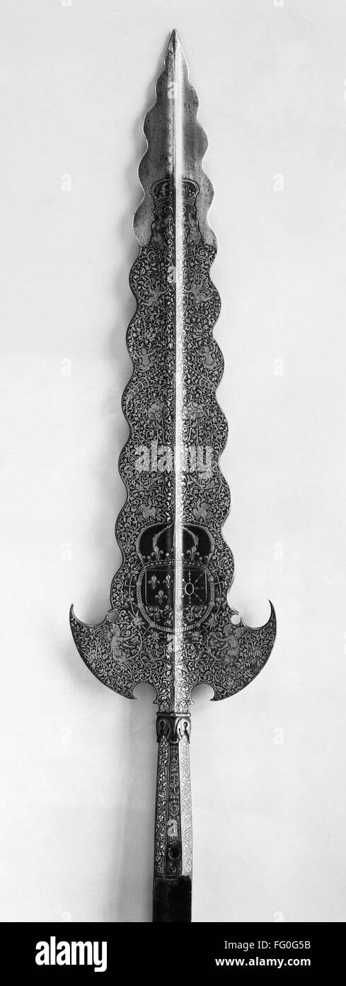 PARTISAN, c1640. /nFlamboyant partisan blade with octagonal ferrule ...