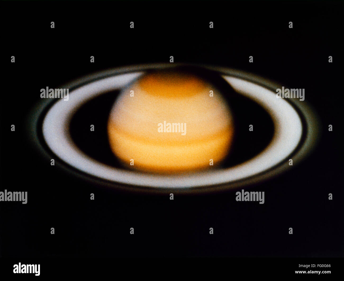SATURN AND RINGS, c1980. /nThe planet Saturn and its rings ...