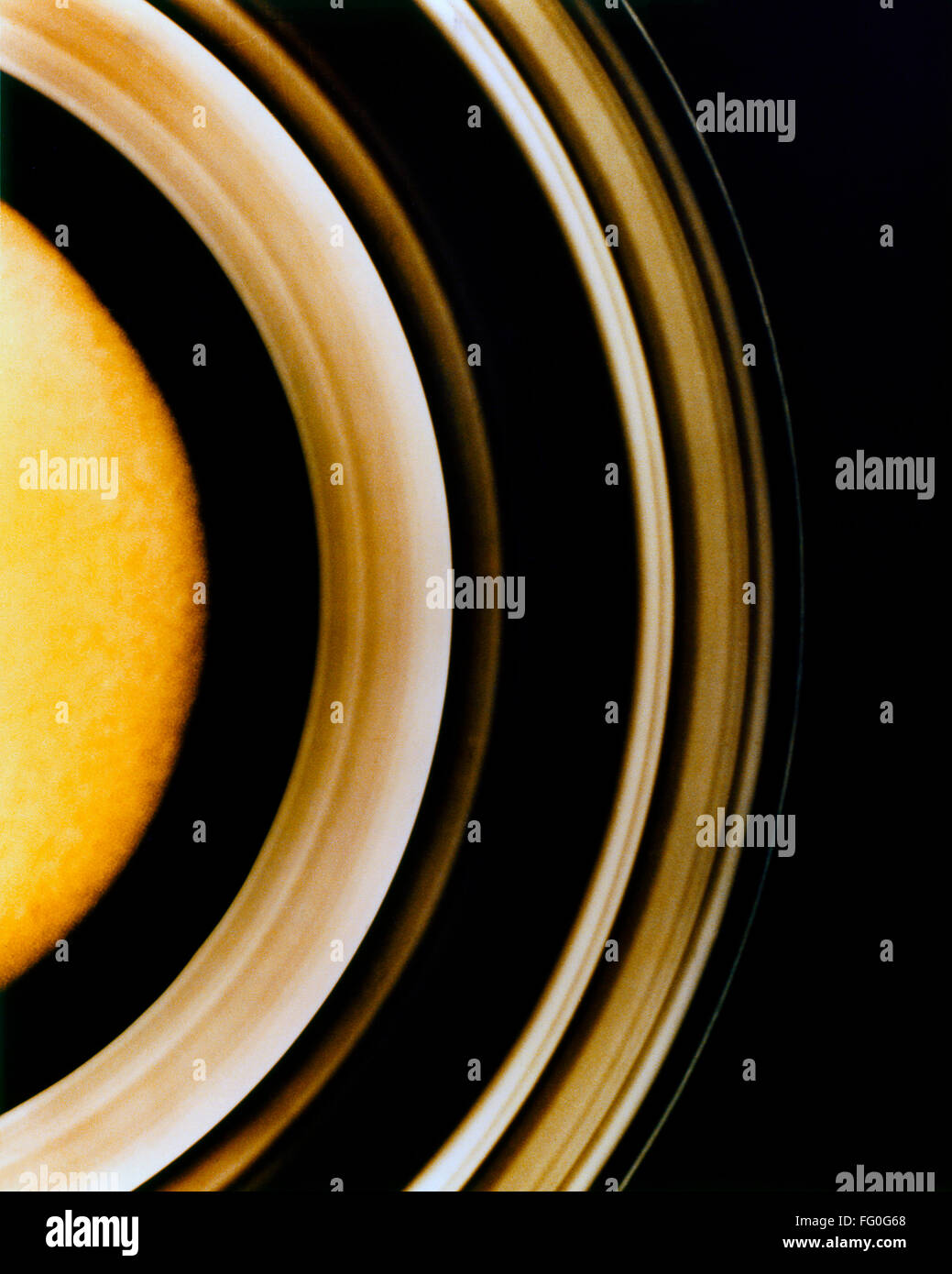 SATURN: RINGS, c1980. /nThe rings of Saturn, photographed by a NASA spacecraft, c1980 Stock ...