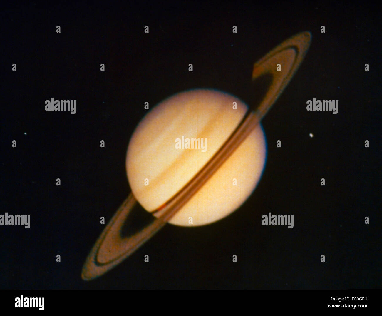 SATURN. /nThe planet Saturn, photographed from a NASA spacecraft, c1980 Stock Photo - Alamy