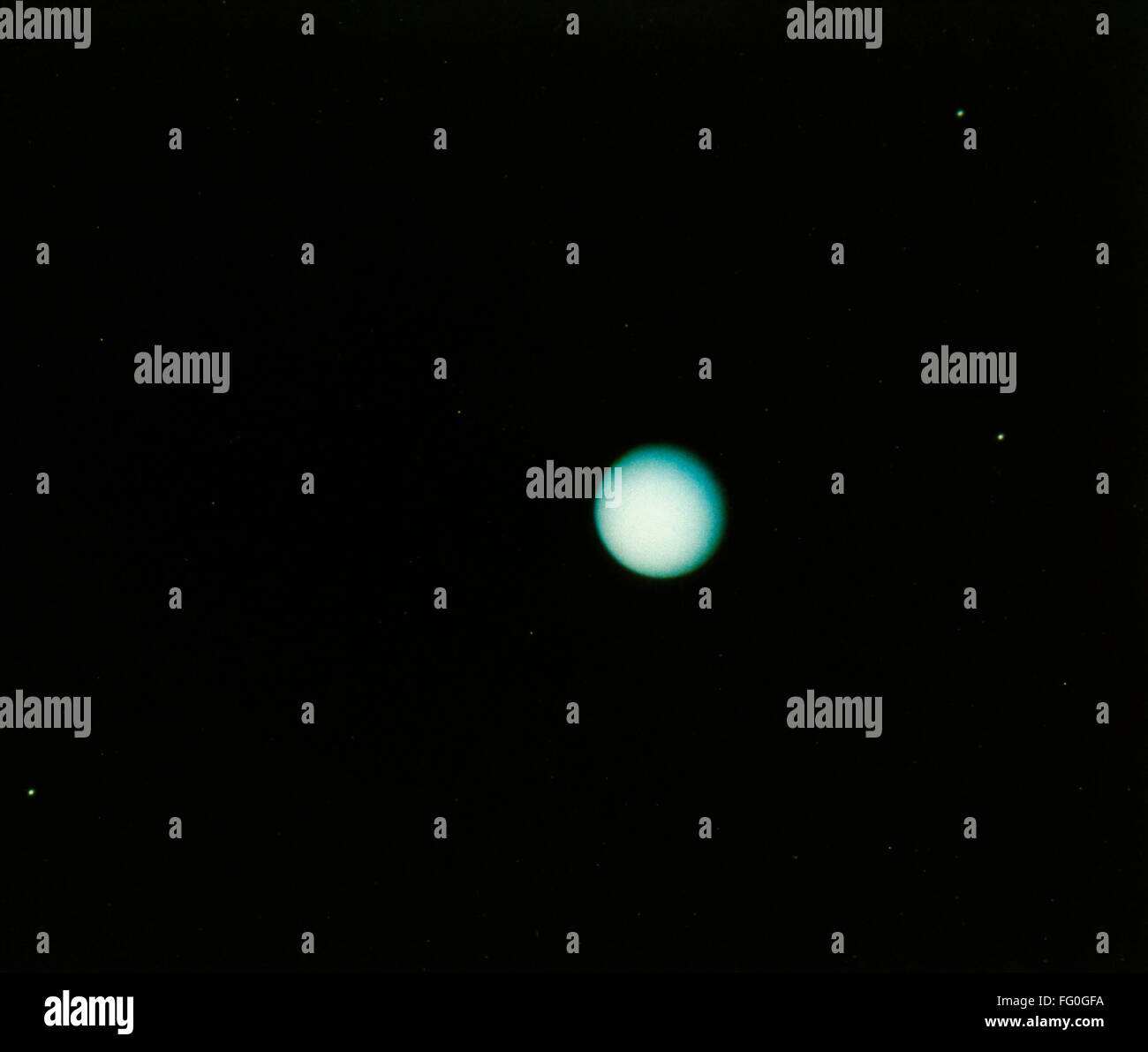 URANUS AND MOONS. /nUranus surrounded by moons Miranda, Ariel and ...