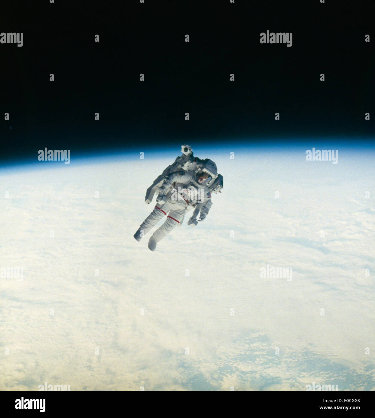 SPACE: ASTRONAUT, 1984. /nNASA astronaut Bruce McCandless II on an ...