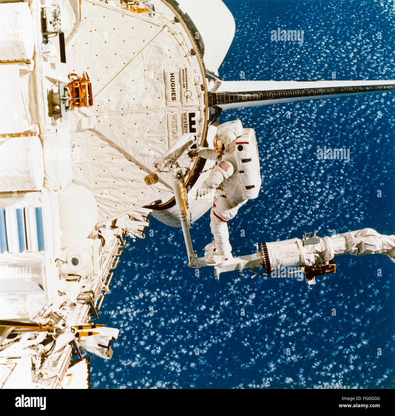 SPACE: ASTRONAUT, 1984. /nNASA astronaut Bruce McCandless II during a ...