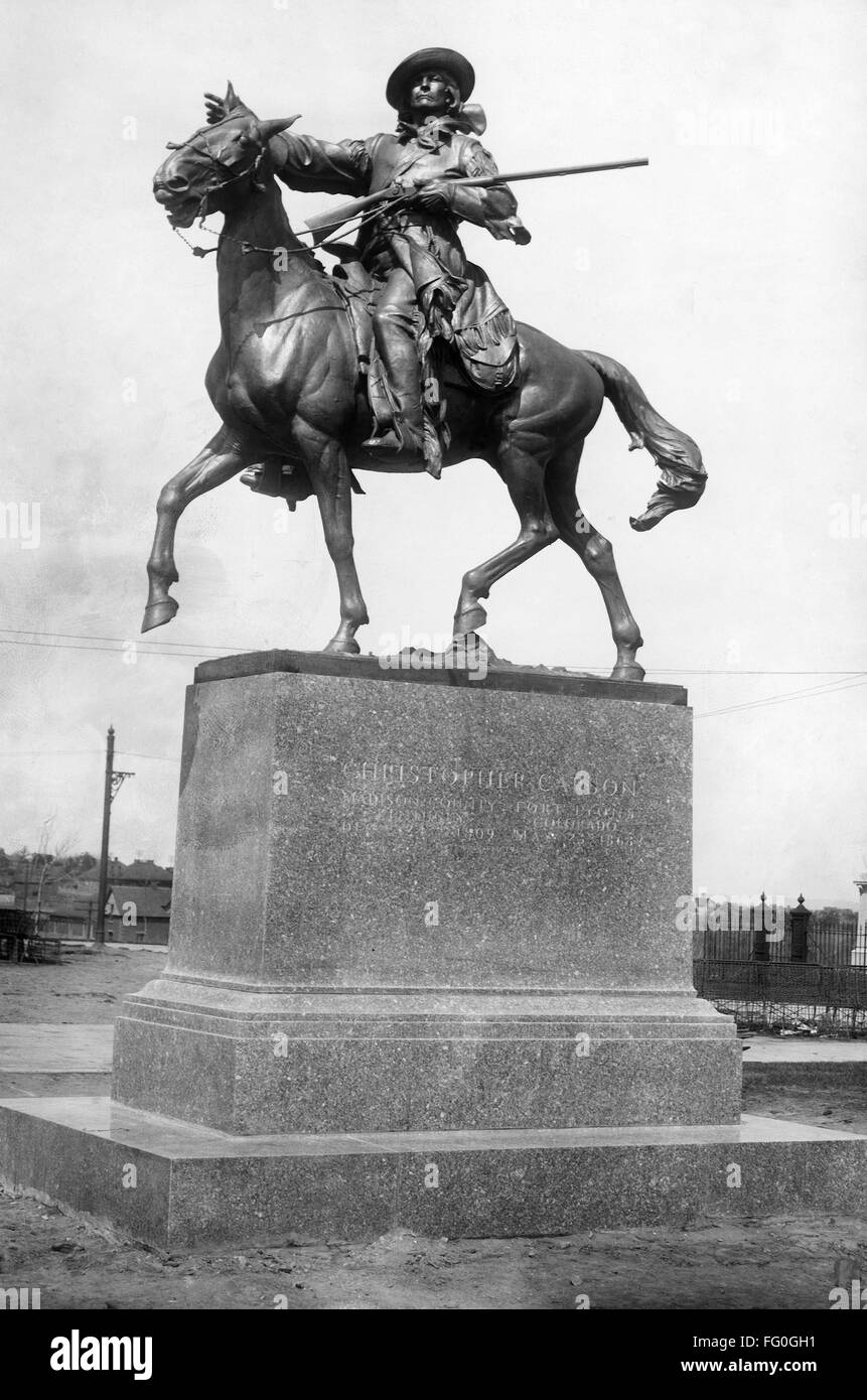 CHRISTOPHER CARSON /n(1809-1868). Known as Kit. American frontiersman ...