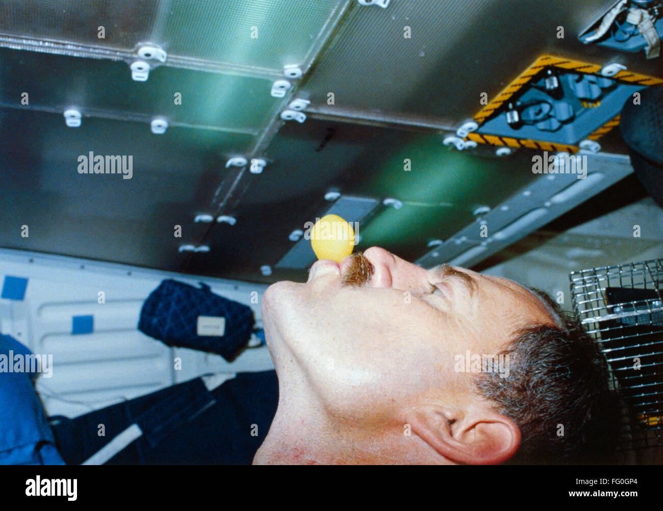 JAMES VAN HOFTEN (1944- ). /nAmerican astronaut. Photographed with a ...