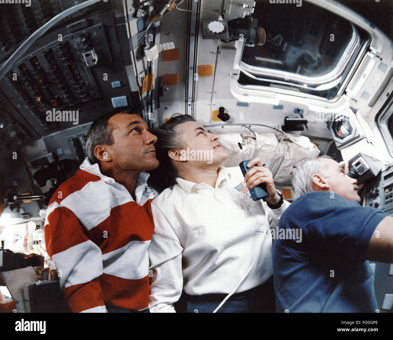 SPACE SHUTTLE CREW, 1996. /nTerrence Wilcutt, Shannon Lucid, and ...