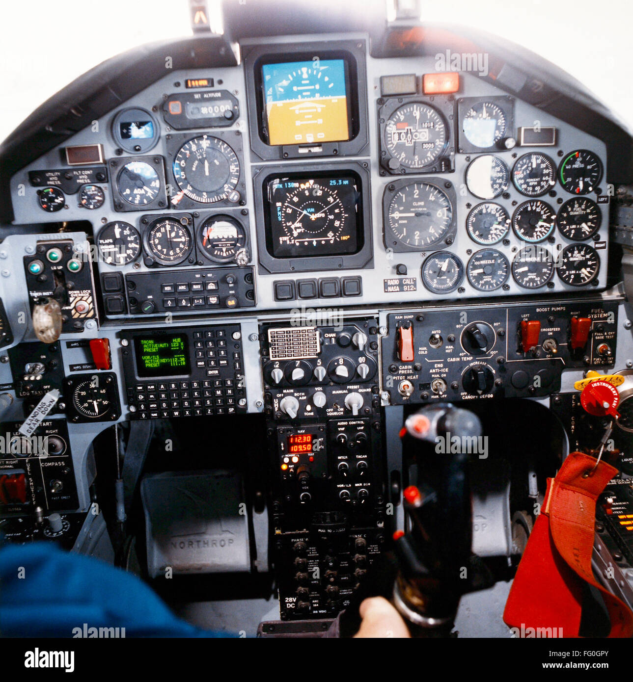 T-38A JET TRAINER, 1991. /nThe cockpit of a T-38A jet trainer developed ...