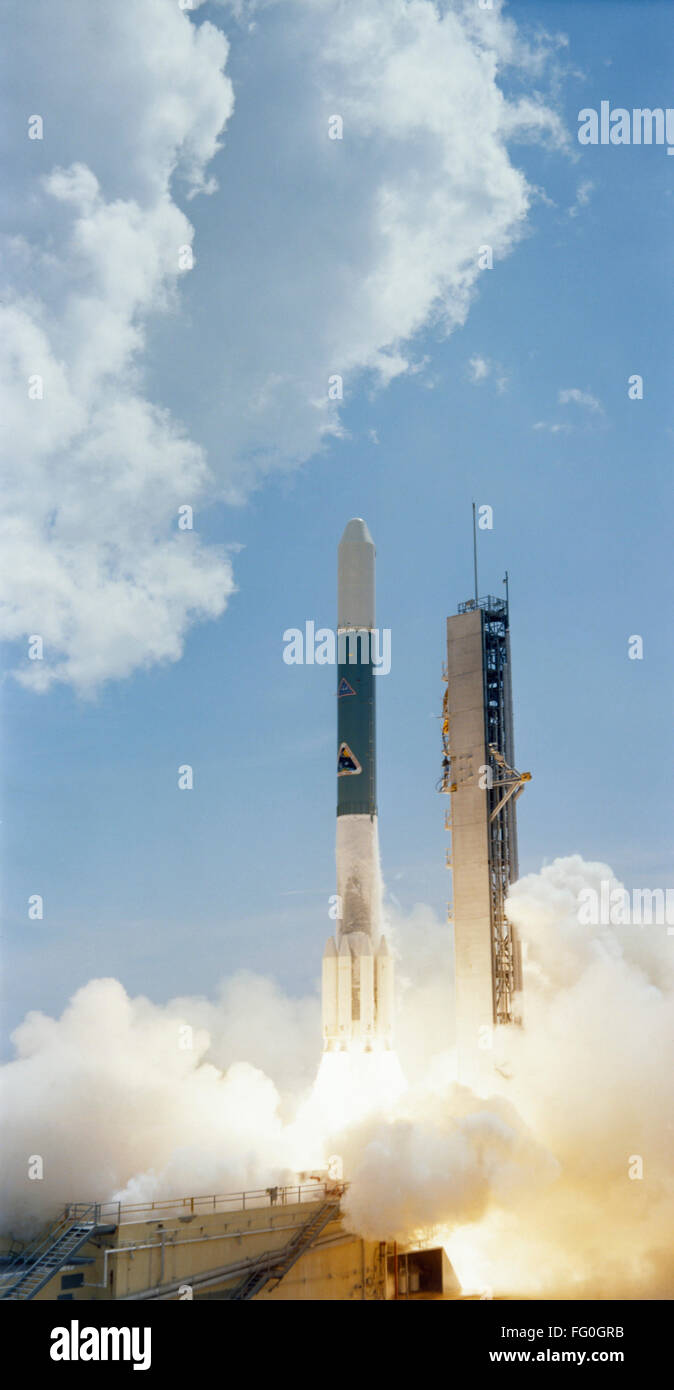 ROCKET LAUNCH, 1978. /nThe Delta 144 rocket launch to send the third in ...