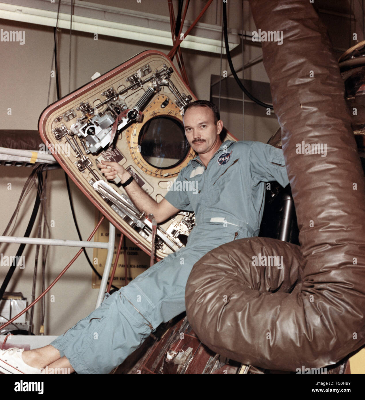 MICHAEL COLLINS (1930- ). /nAmerican astronaut. Photographed in the ...
