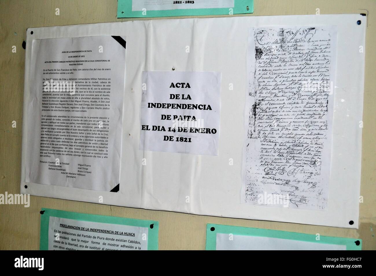 Declaration of Independence of Paita - Custom - Aduana de Paita in ...