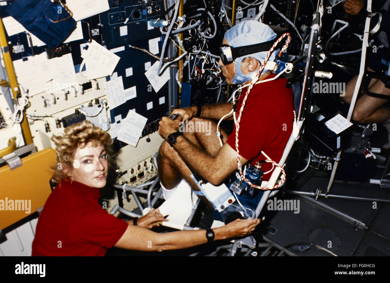 SPACE: ASTRONAUTS, 1991. /nAstronaut James Bagian and payload ...