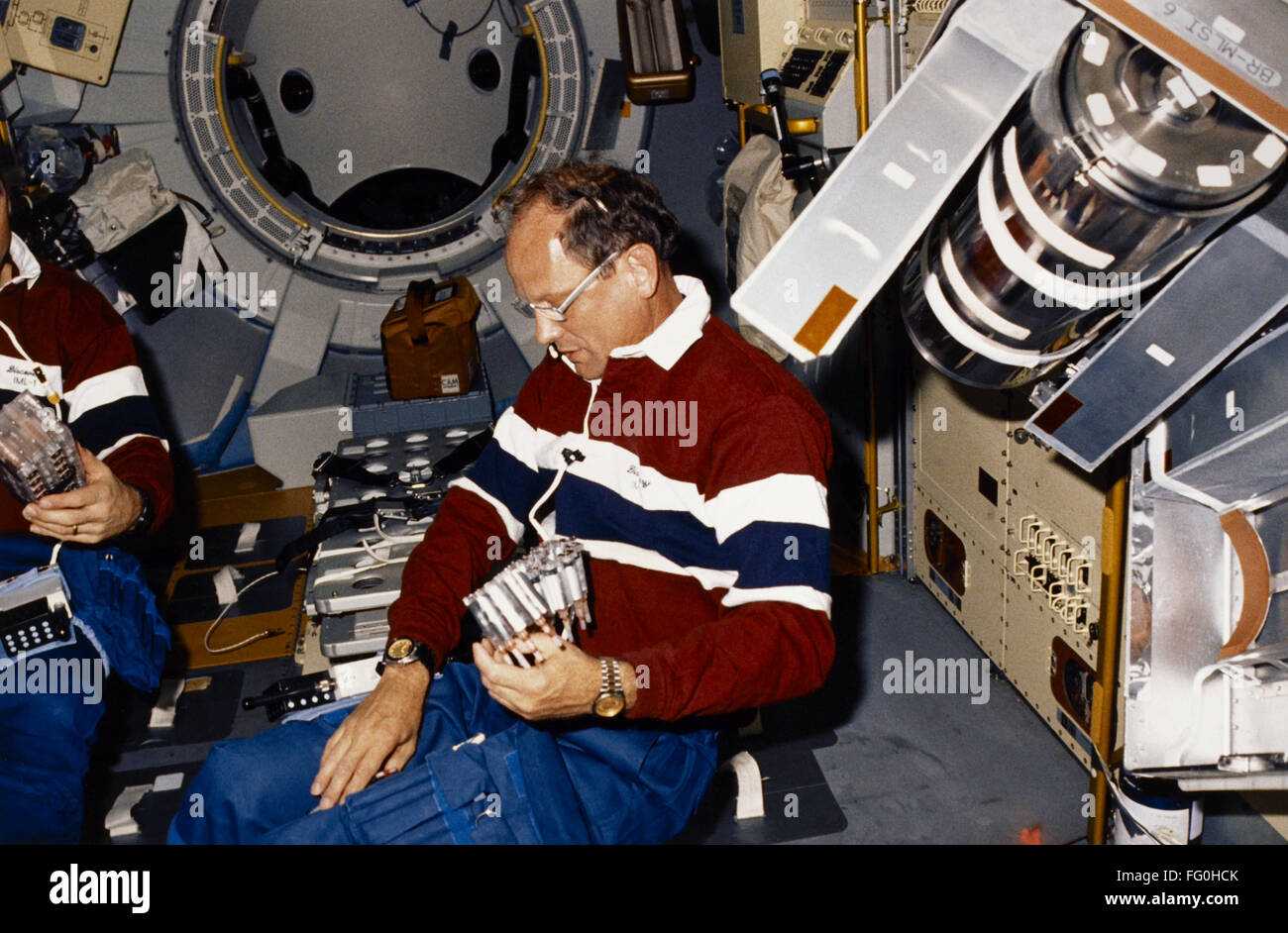 SPACE: ASTRONAUTS, 1992. /nAstronauts Norman Thagard and Stephen Oswald ...