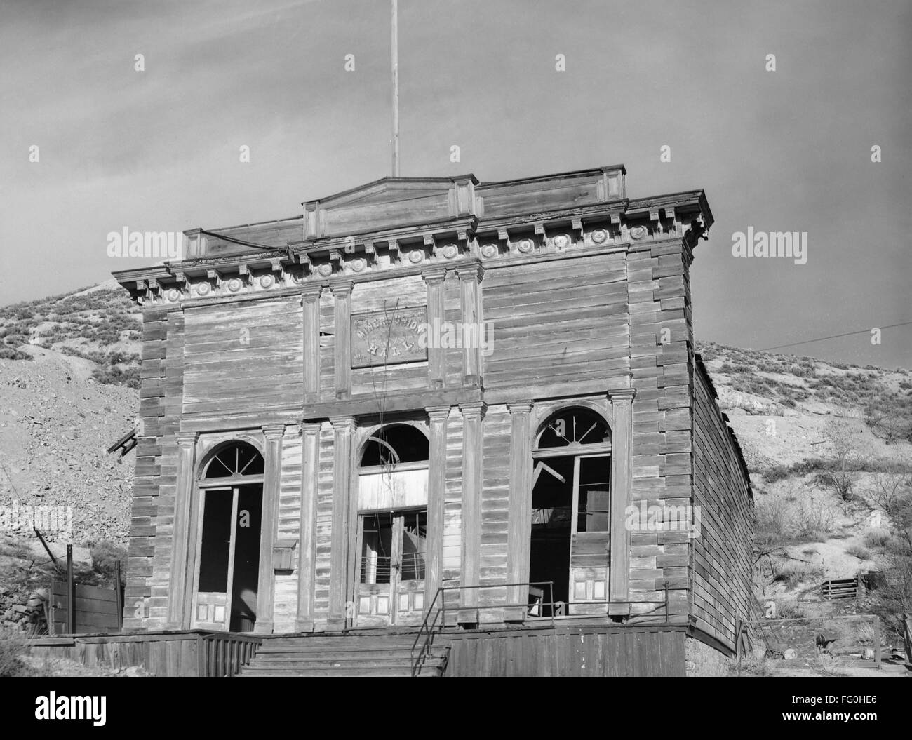 NEVADA: MINERS' HALL. /nOld miners' union hall, Silver City, Nevada ...