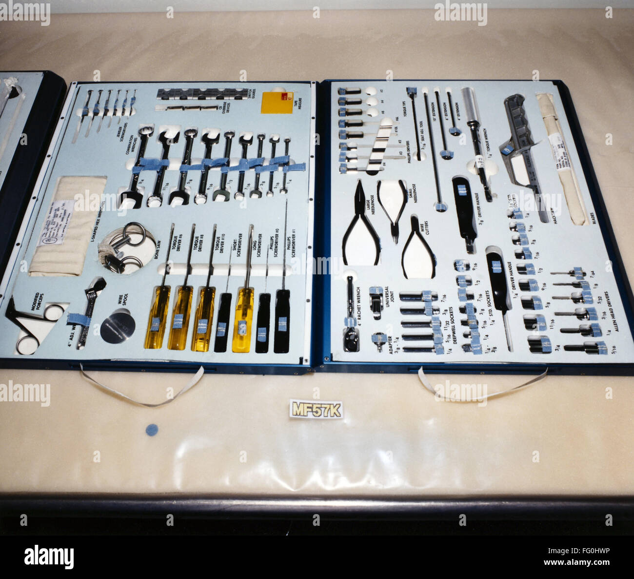 ASTRONAUT TOOLS, 1993. /nA toolkit and tools to be carried onboard the ...