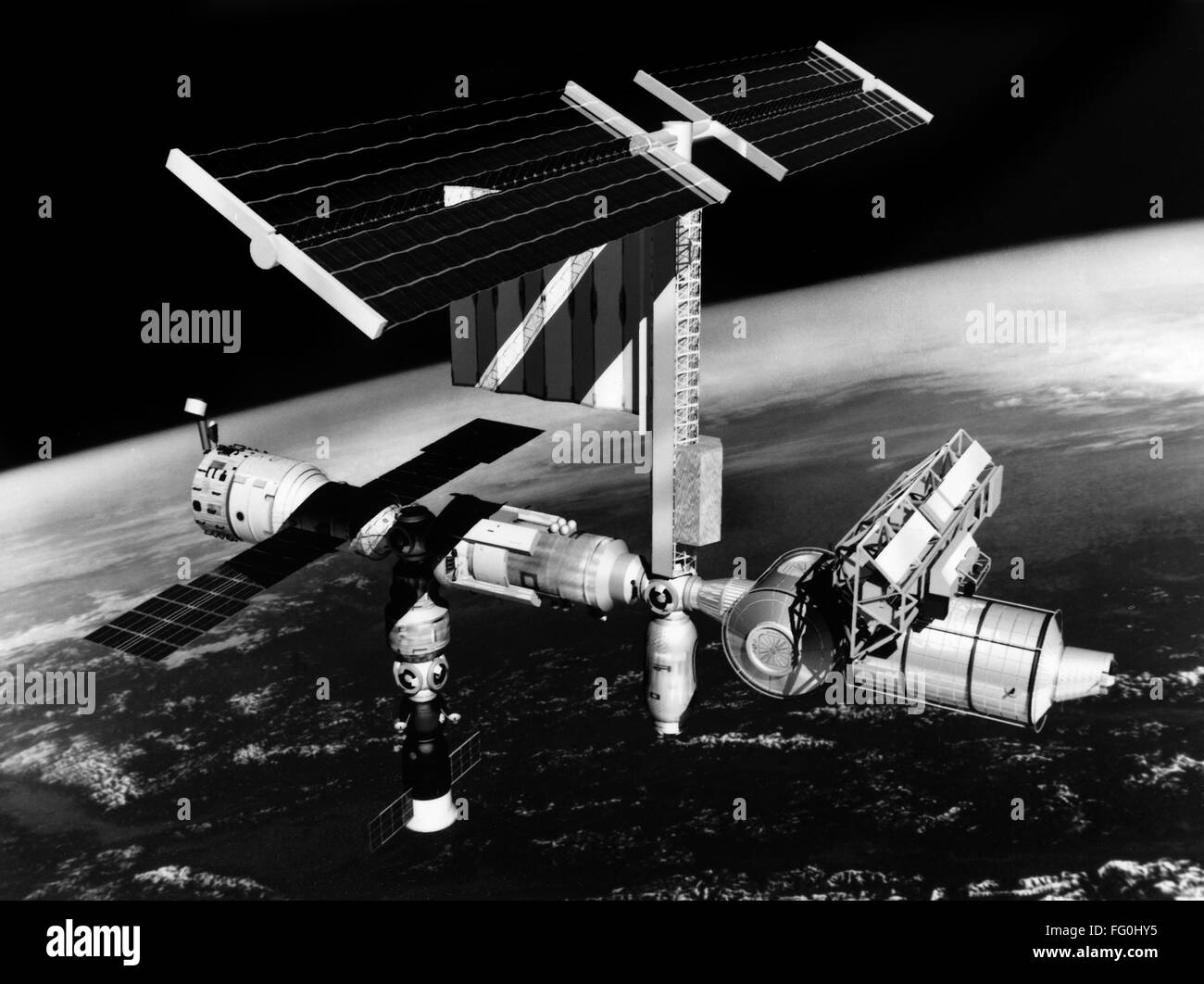 INTERNATIONAL SPACE STATION. /nThe Russian and American components of ...