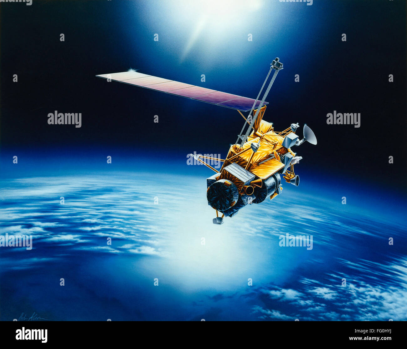 SPACE: SATELLITE, c1990. /nArtist's rendering of NASA's Upper ...