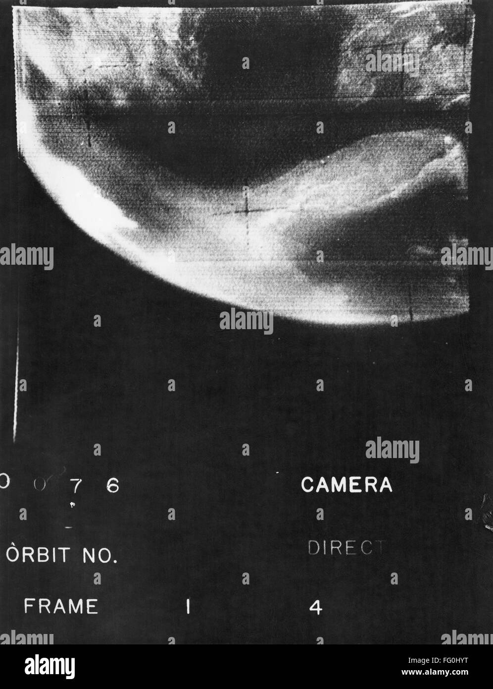 SPACE: TIROS SATELLITE, 1960. /nPhotograph of Earth, transmitted by the ...