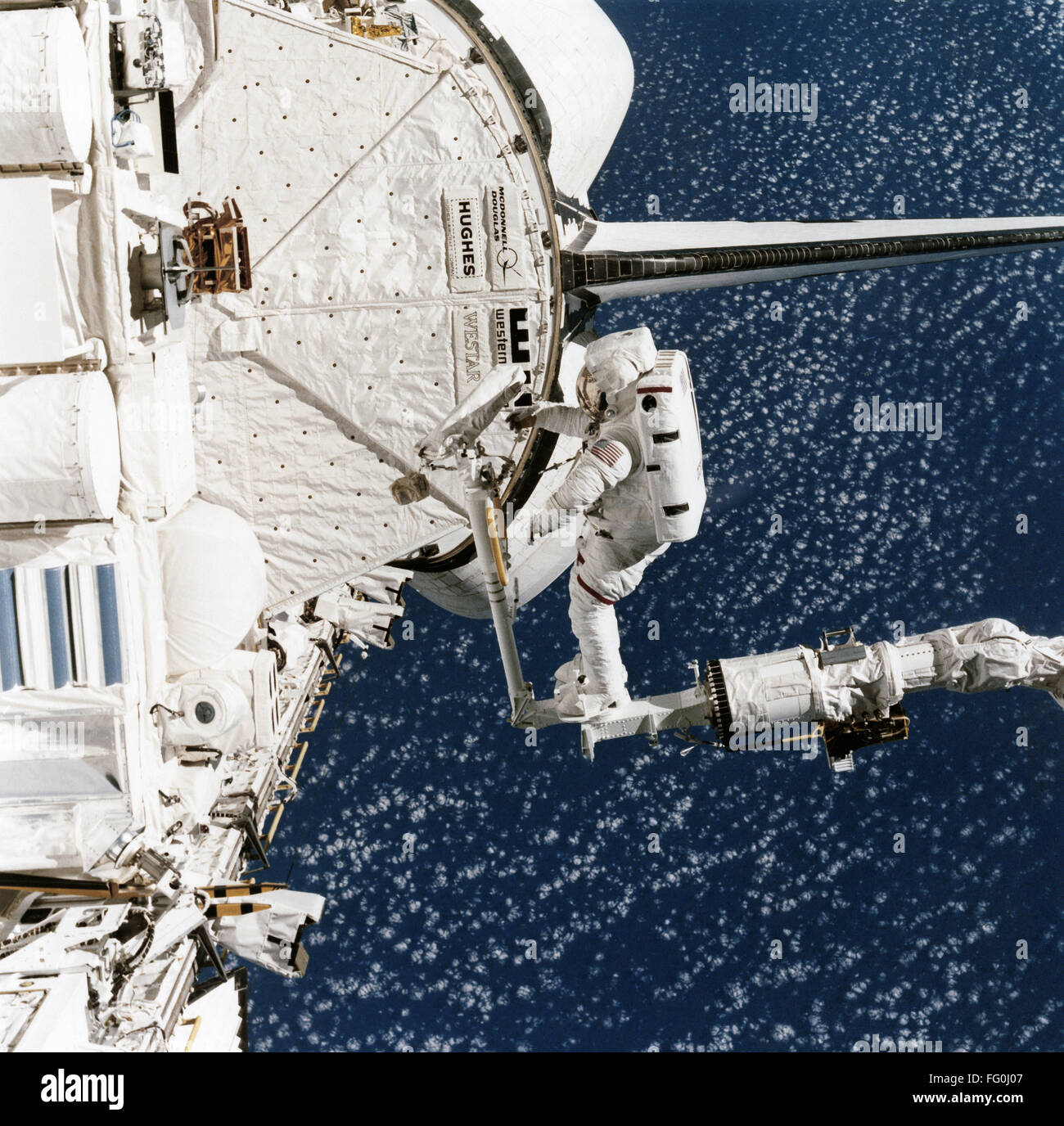 SPACE: ASTRONAUT, 1984. /nNASA astronaut Bruce McCandless II on a ...