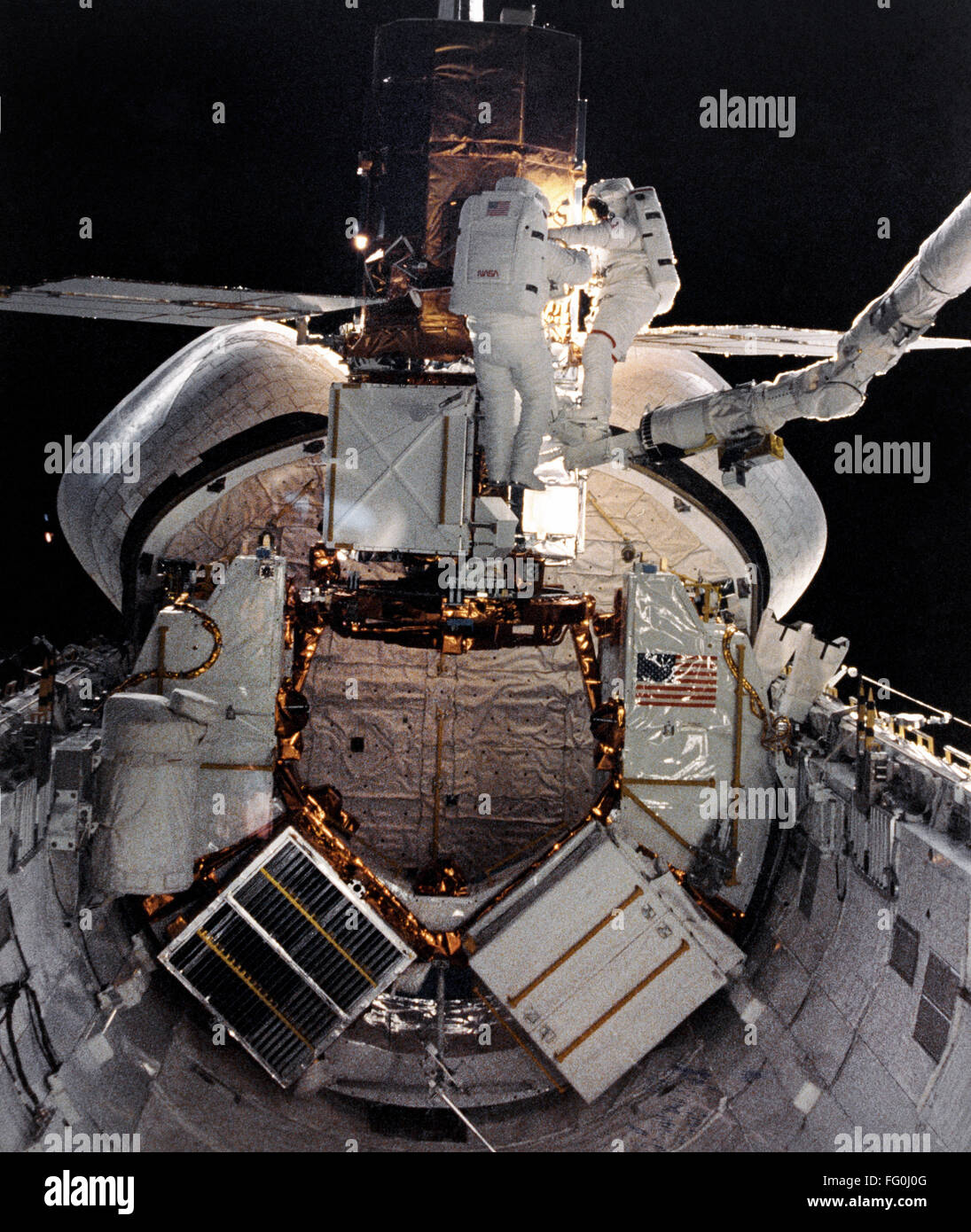 SPACE: ASTRONAUTS, 1984. /nAstronauts George Nelson and James van ...