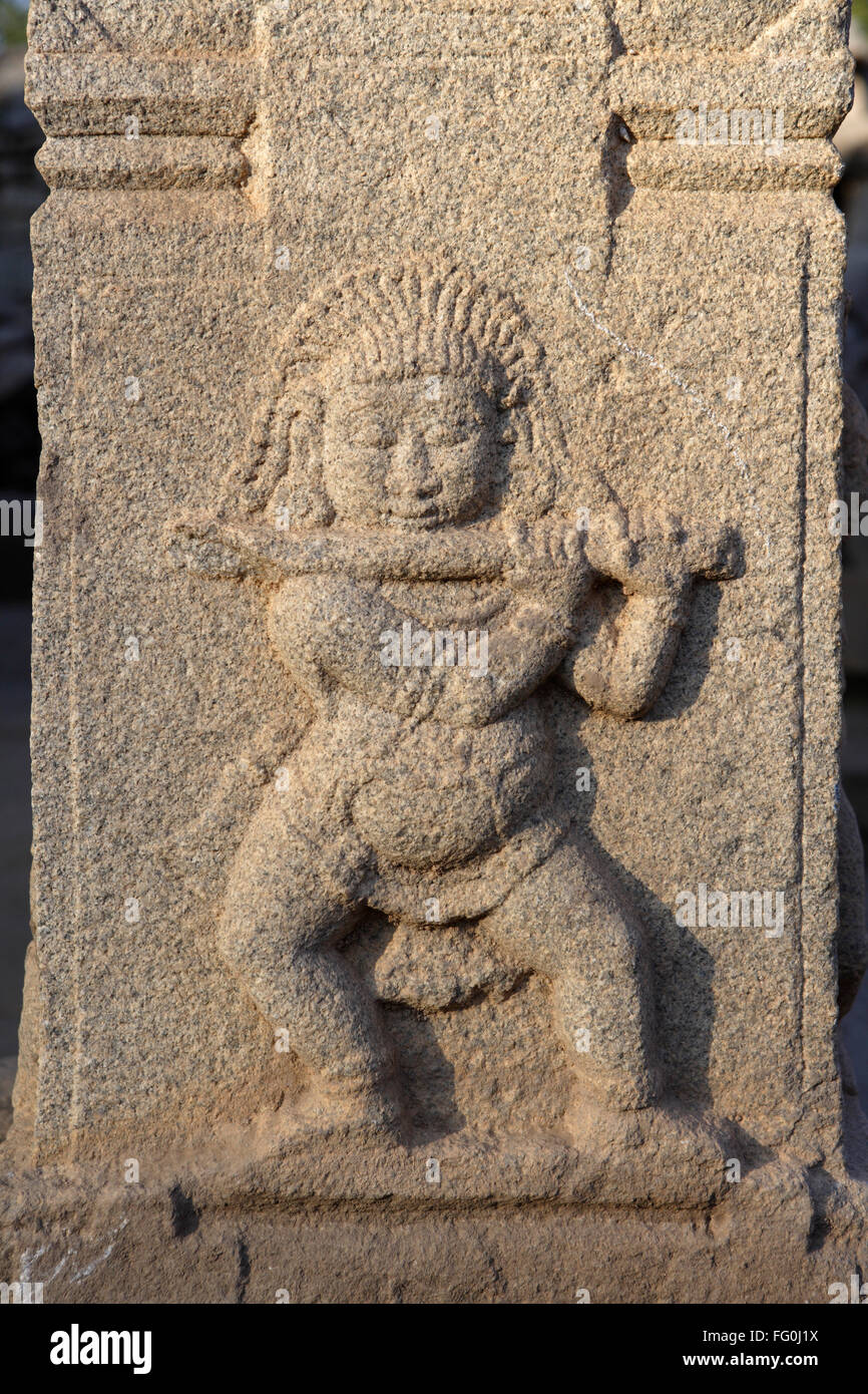 God Bal Krishna statue carved Prasanna Virupaksha Hampi Vijayanagar ...