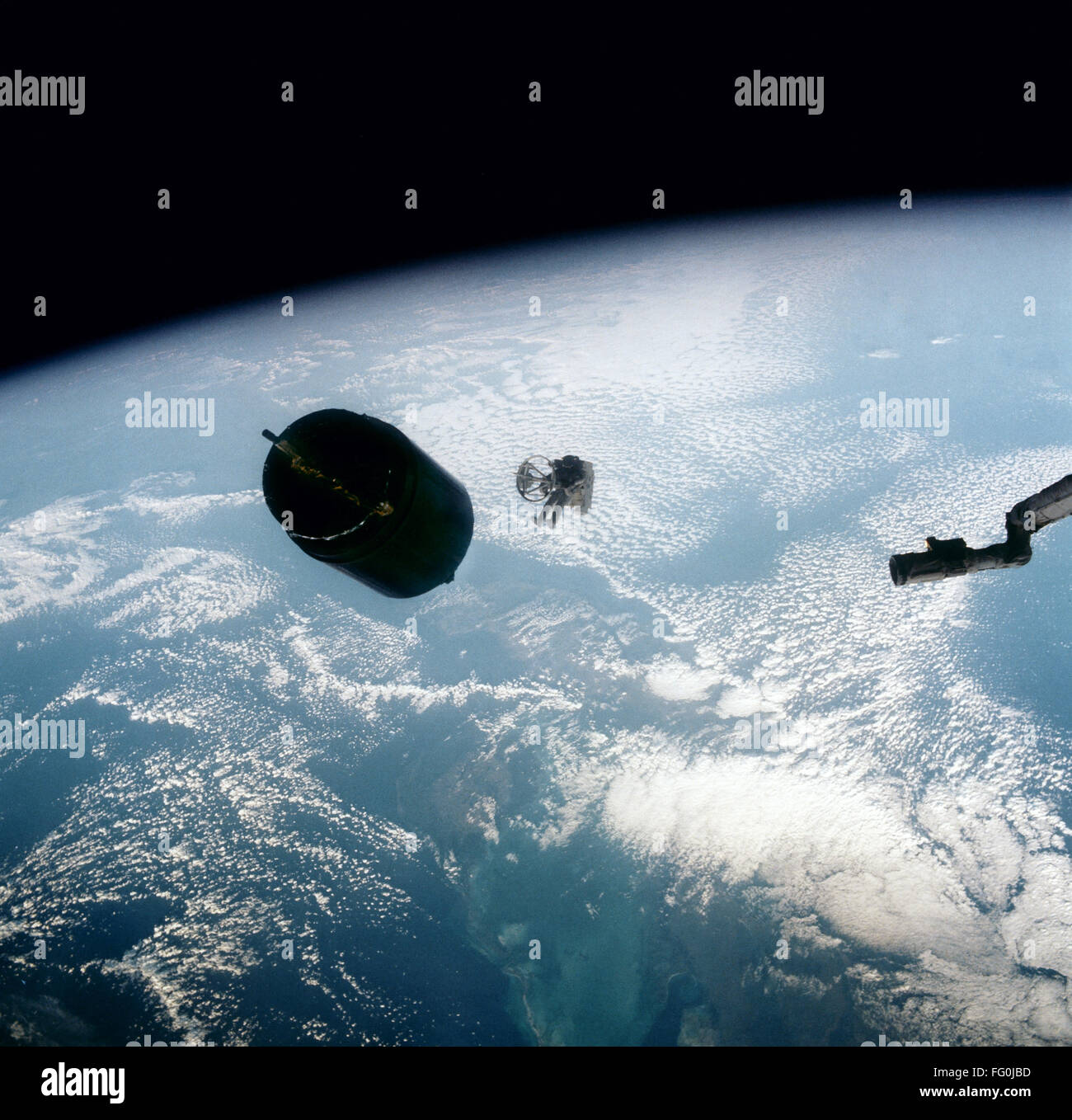 SPACE: ASTRONAUT, 1984. /nAstronaut Dale Gardner approaching the Westar ...