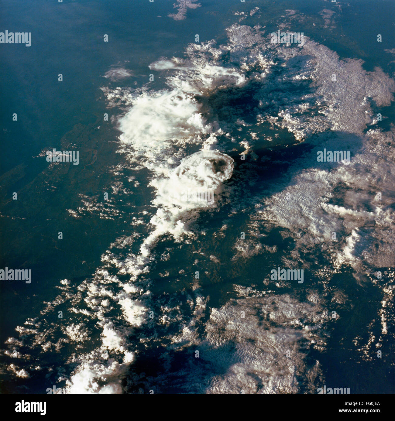 EARTH FROM SPACE, 1990. /nA view of thunderstorms over the Tsaratanana ...