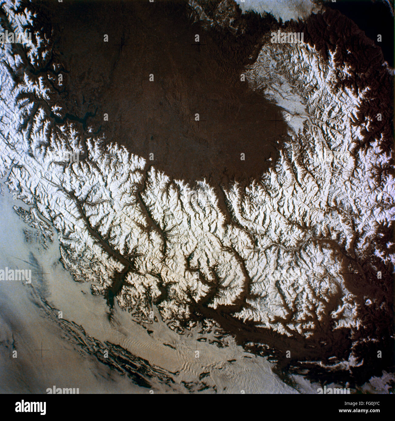 EARTH FROM SPACE, 1974. /nA view of the Alps region, including France ...