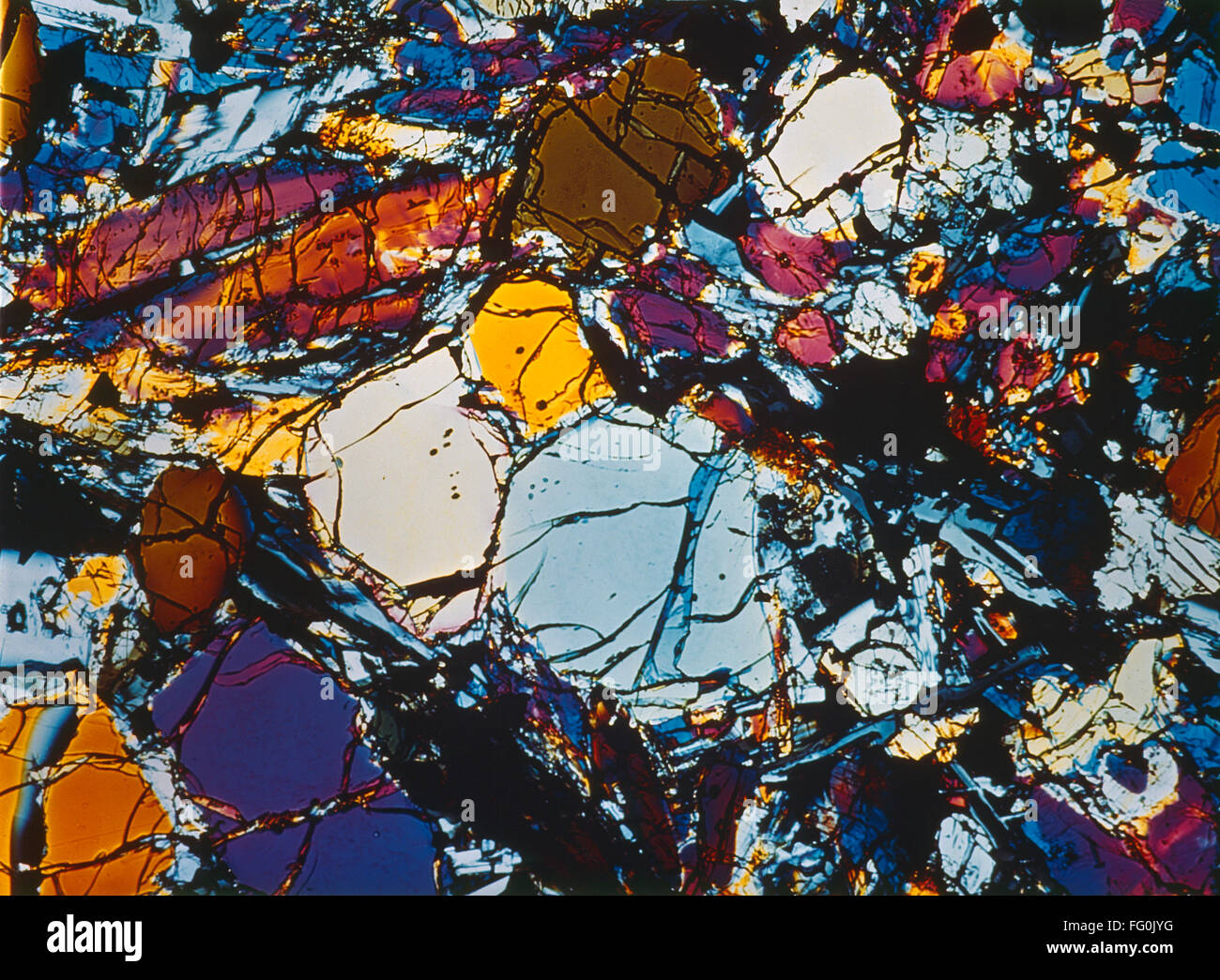 SPACE: LUNAR SAMPLE, 1977. /nA thin section of a lunar sample collected ...
