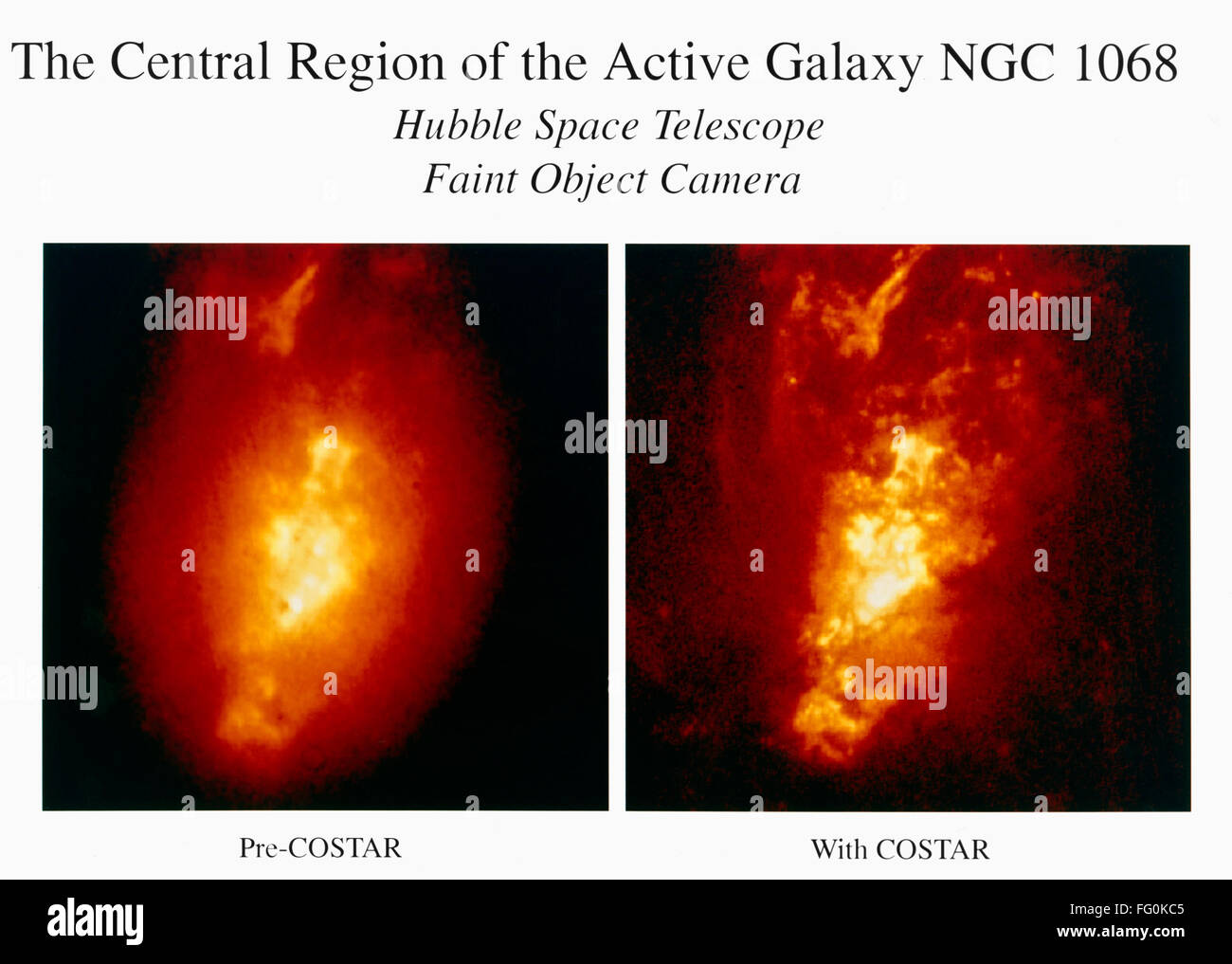 GALAXY: NGC 1068, 1994. /nTwo photographs taken by NASA's Hubble Space ...