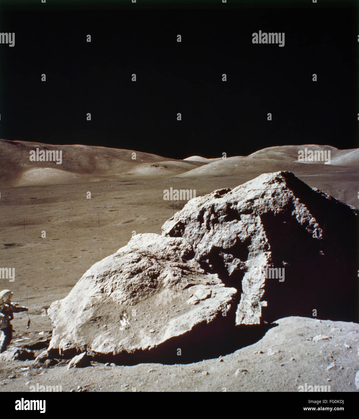 APOLLO 17: MOON, 1972. /nAstronaut Harrison Schmitt exploring the ...