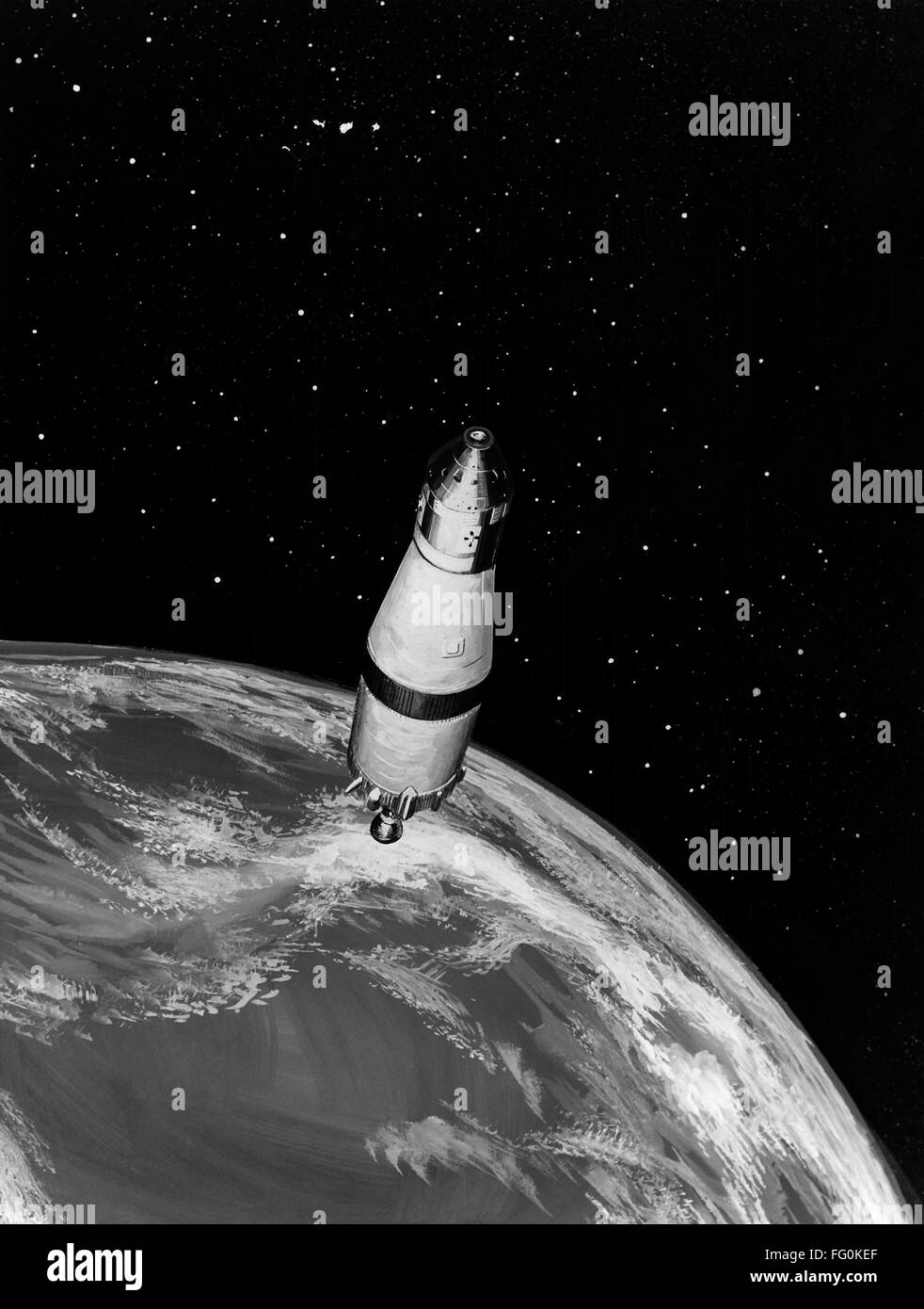 APOLLO 8, 1968. /nAn artist's conception illustrating part of the ...