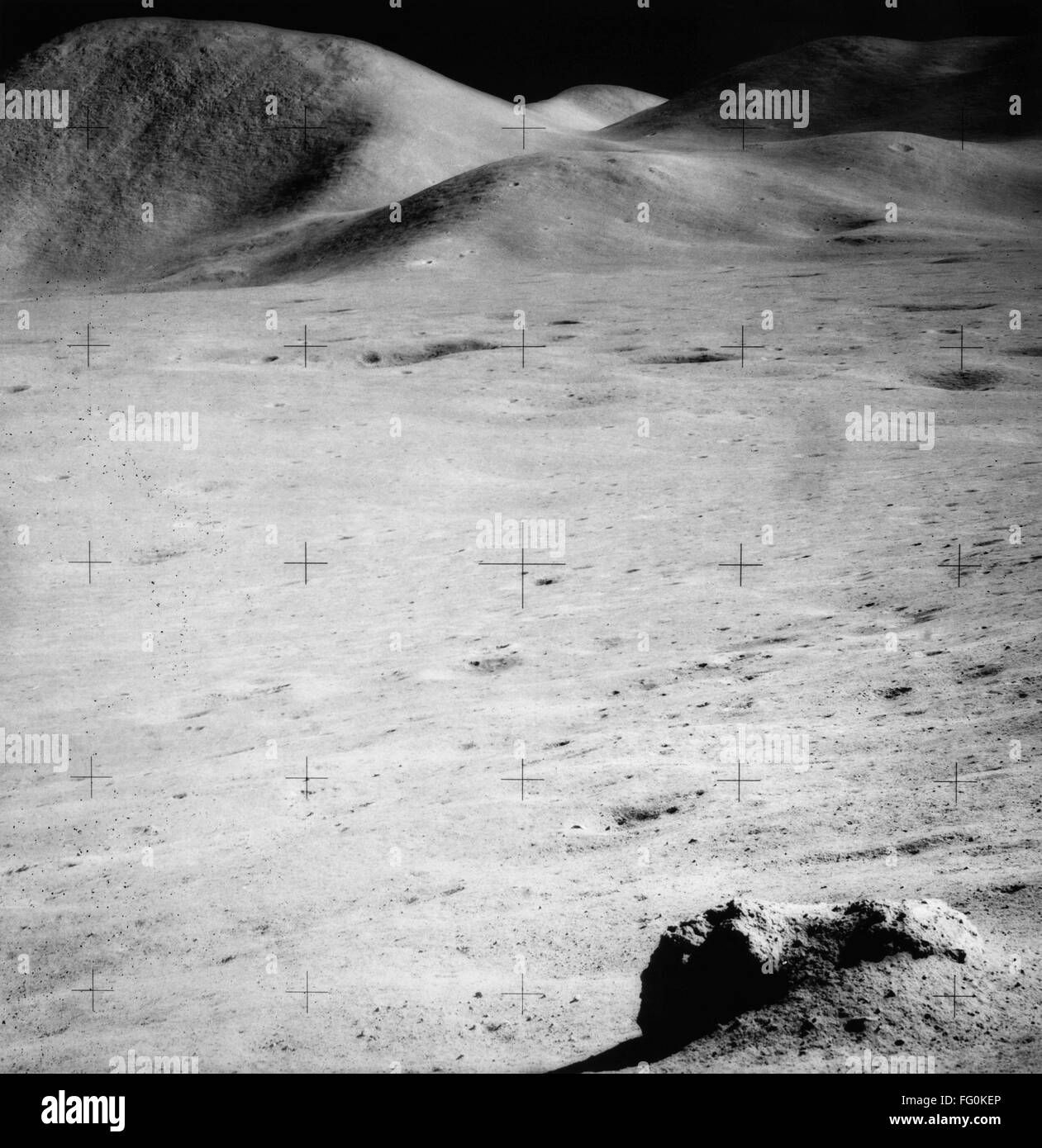 APOLLO 15: MOON, 1971. /nA view of Mount Hadley on the moon ...