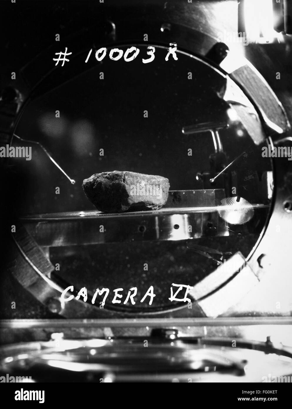 APOLLO 11: MOON ROCK, 1969. /nA lunar sample collected by the Apollo 11 ...