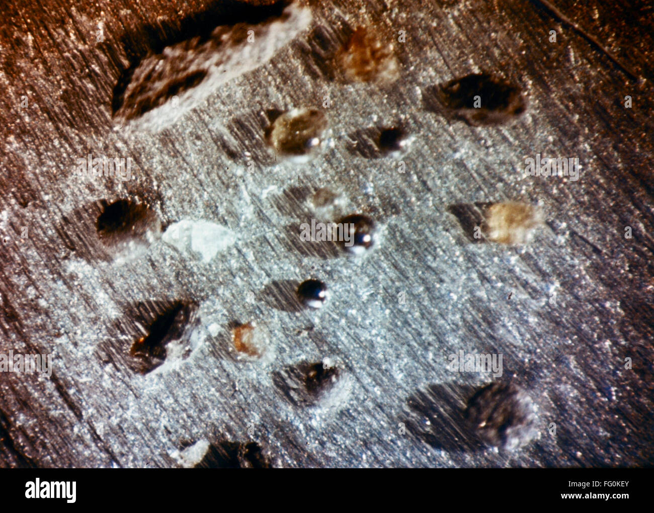 APOLLO 11: LUNAR SAMPLE. /nMicroscopic view of lunar soil collected by ...