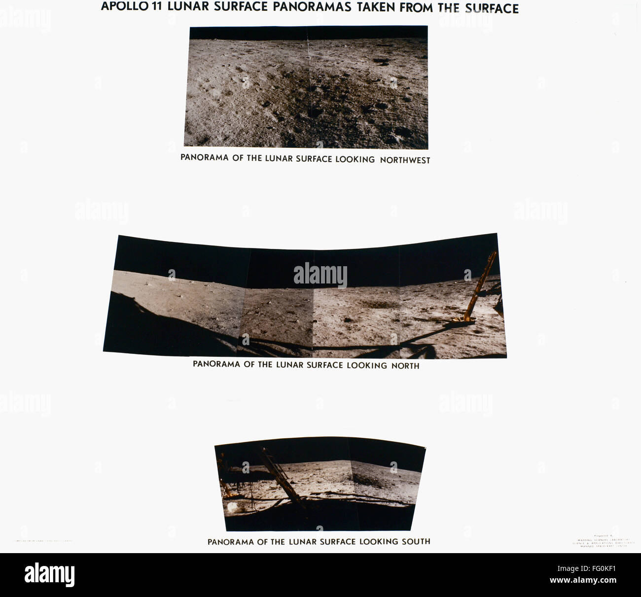 APOLLO 11: LUNAR SURFACE. /nPanoramic views of the surface of the moon ...