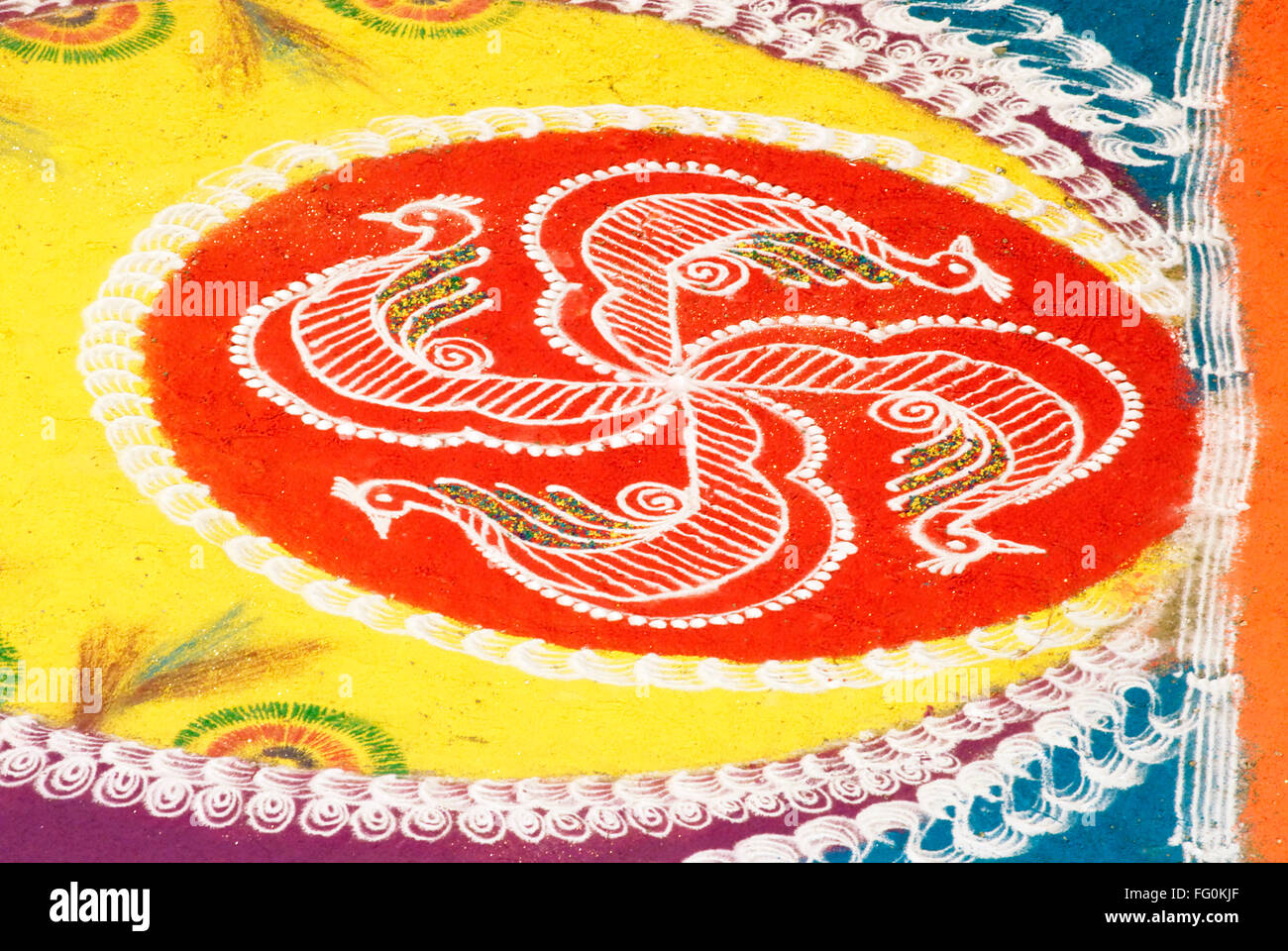 Rangoli floor design for celebrating Gudi Padva festival , Thane ...