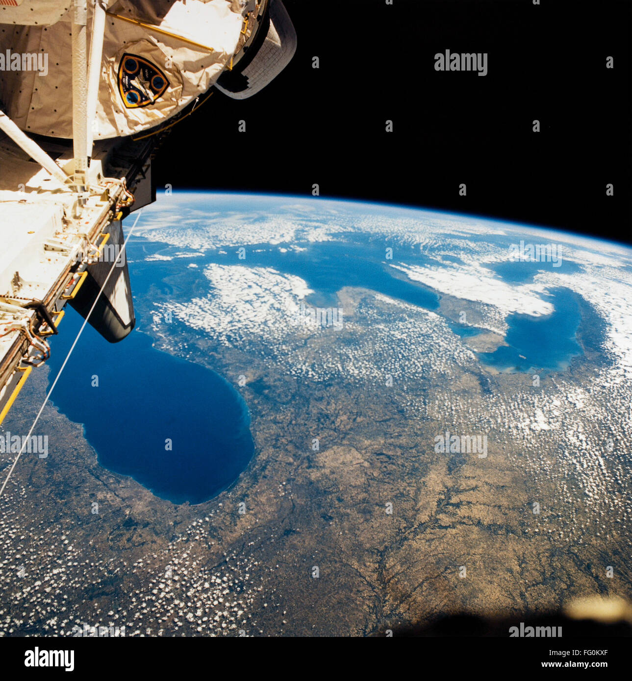 EARTH FROM SPACE, 1991. /nA view of the Great Lakes region, including ...