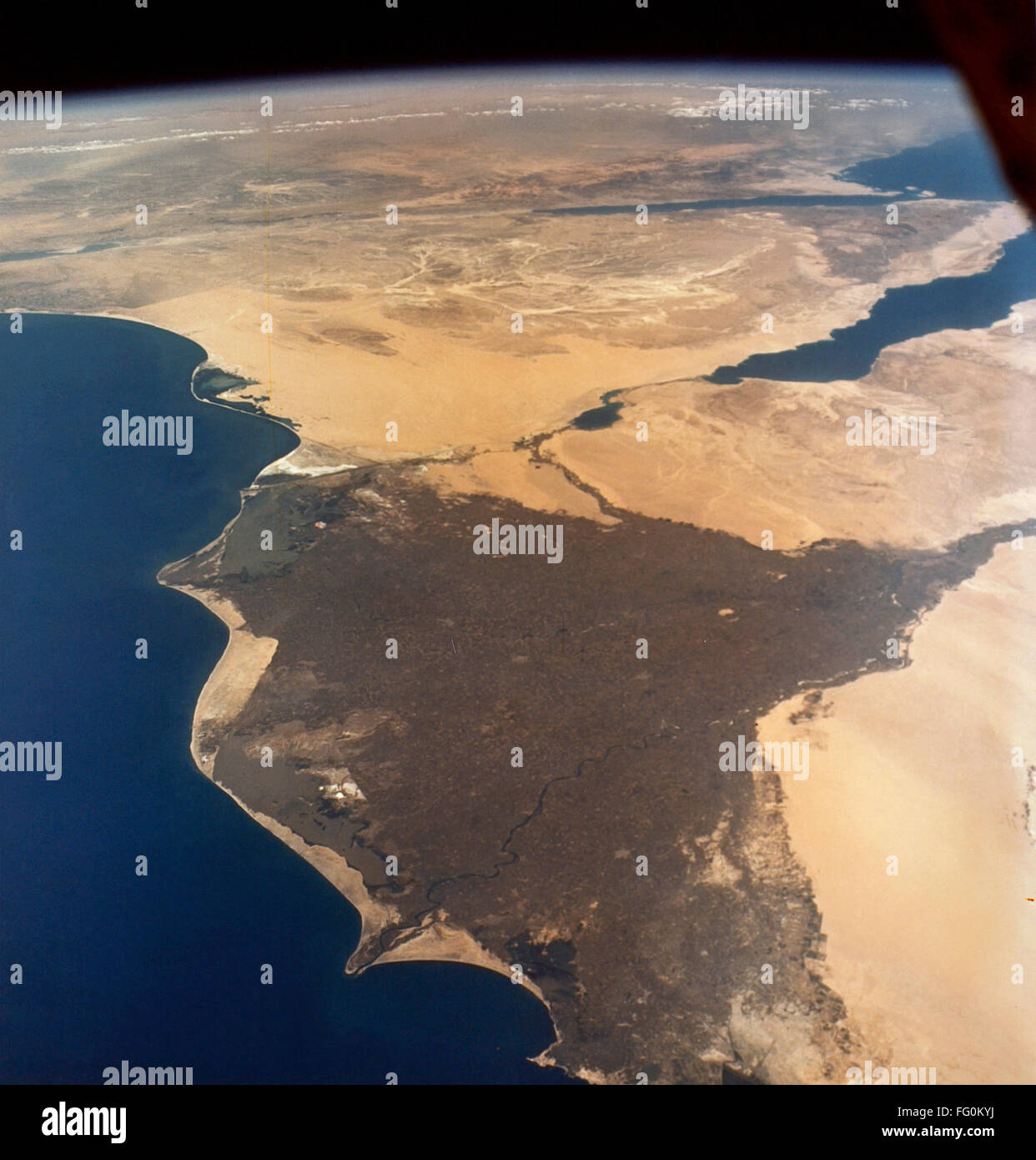 EARTH FROM SPACE, 1965. /nA view of the Nile Delta in Egypt, also ...