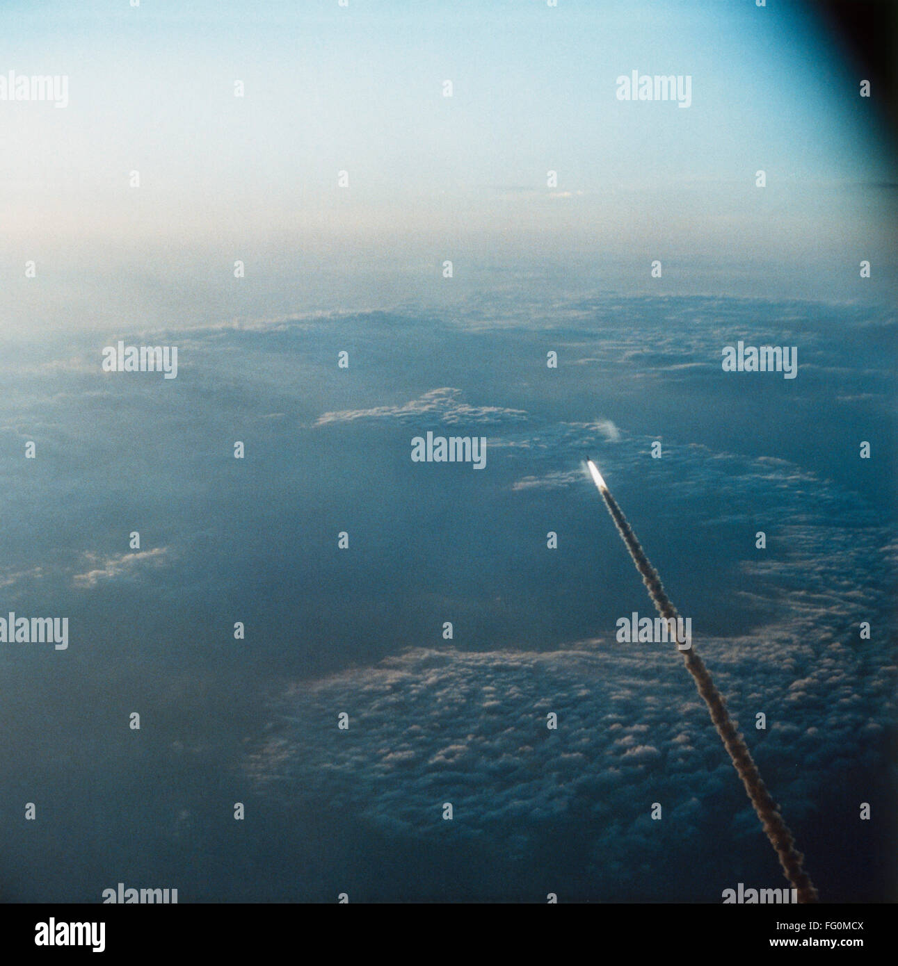 SPACE SHUTTLE LAUNCH, 1994. /nAerial view of the launch of the Space ...