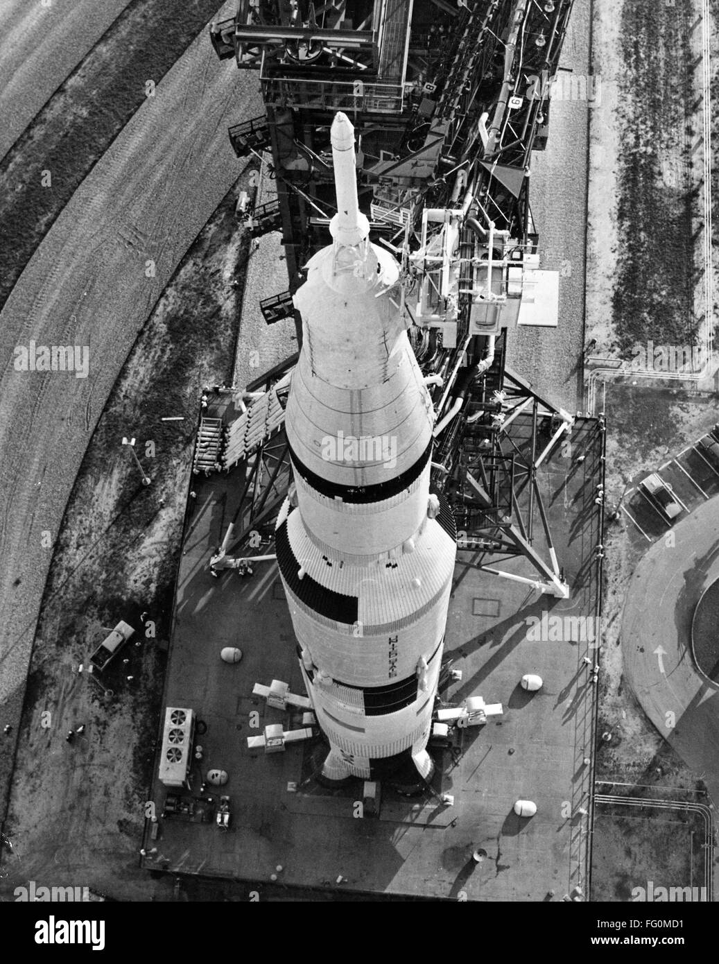 APOLLO 8: SATURN V, 1968. /nThe Apollo 8 spacecraft and Saturn V rocket ...