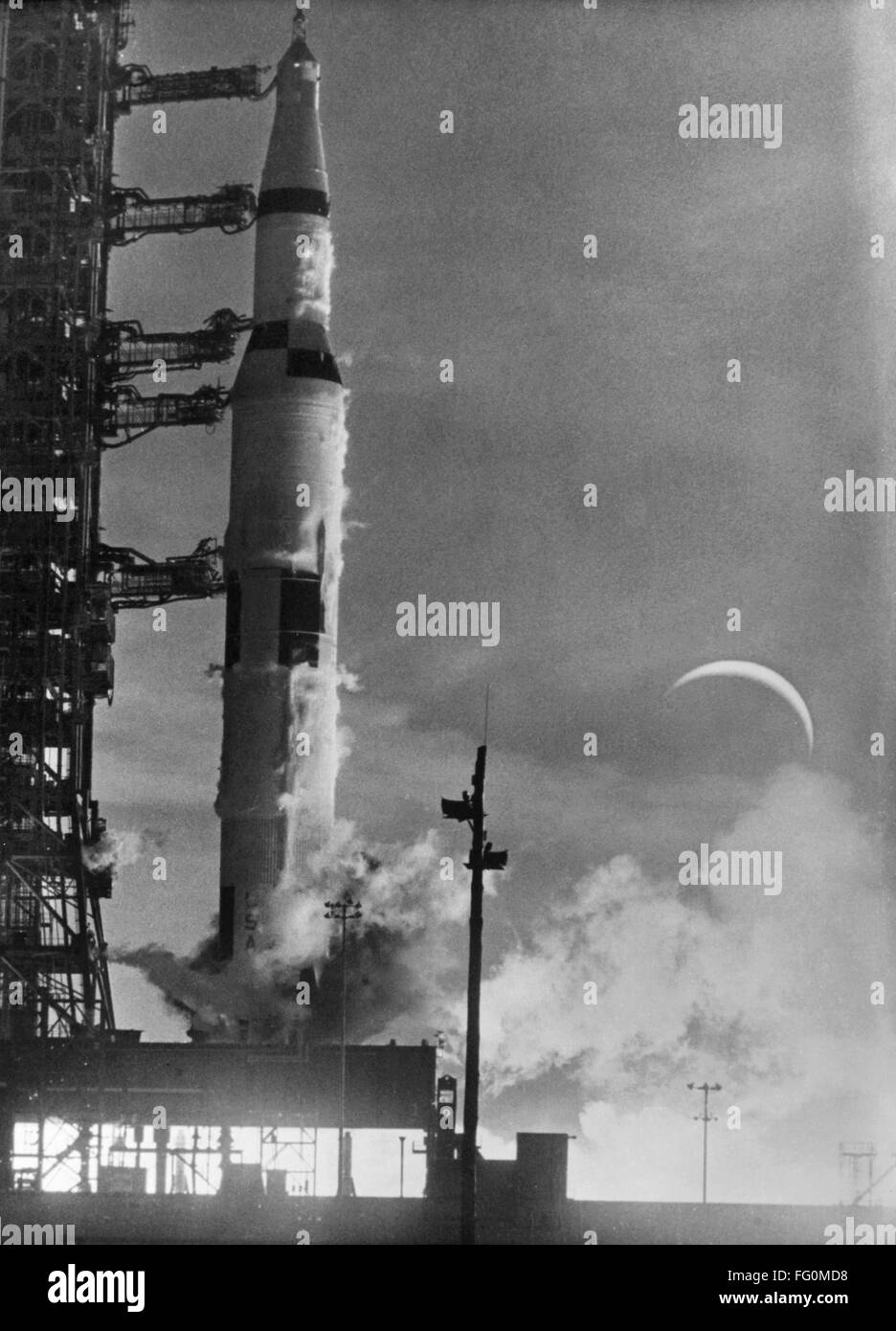 APOLLO 8: LAUNCH, 1968. /nLaunch of the Apollo 8 spacecraft from the ...