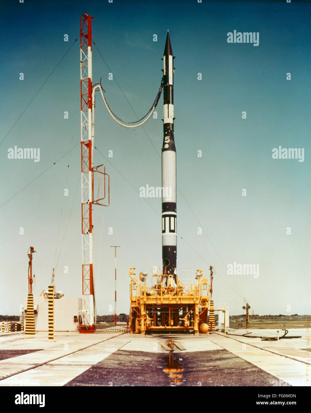 VANGUARD ROCKET, 1959. /nPreparation for the launch of a Vanguard ...