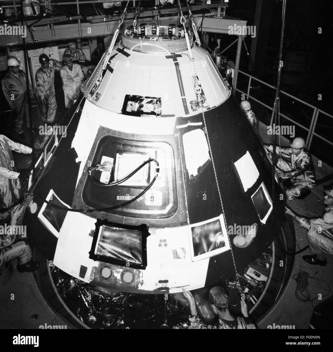 APOLLO MANUFACTURING, 1968. /nThe Apollo Command Module during de ...