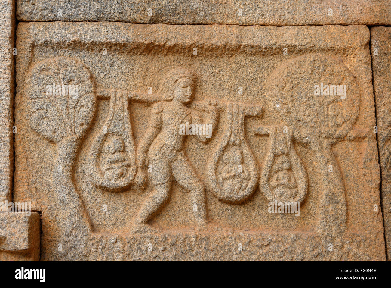 Statue Shravan bal Ramchandra temple Hazara rama Hampi Vijayanagar ...